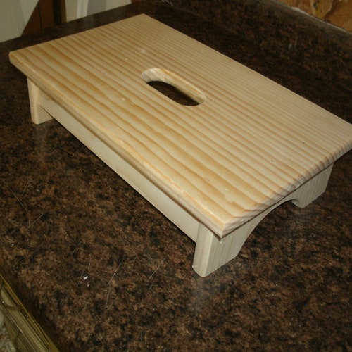 Unfinished Wooden Step Stool - Etsy