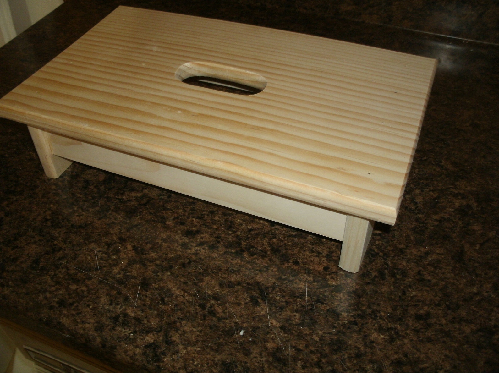 Wood Step Stool 4 Wooden Step Stool With Hand Hole - Etsy