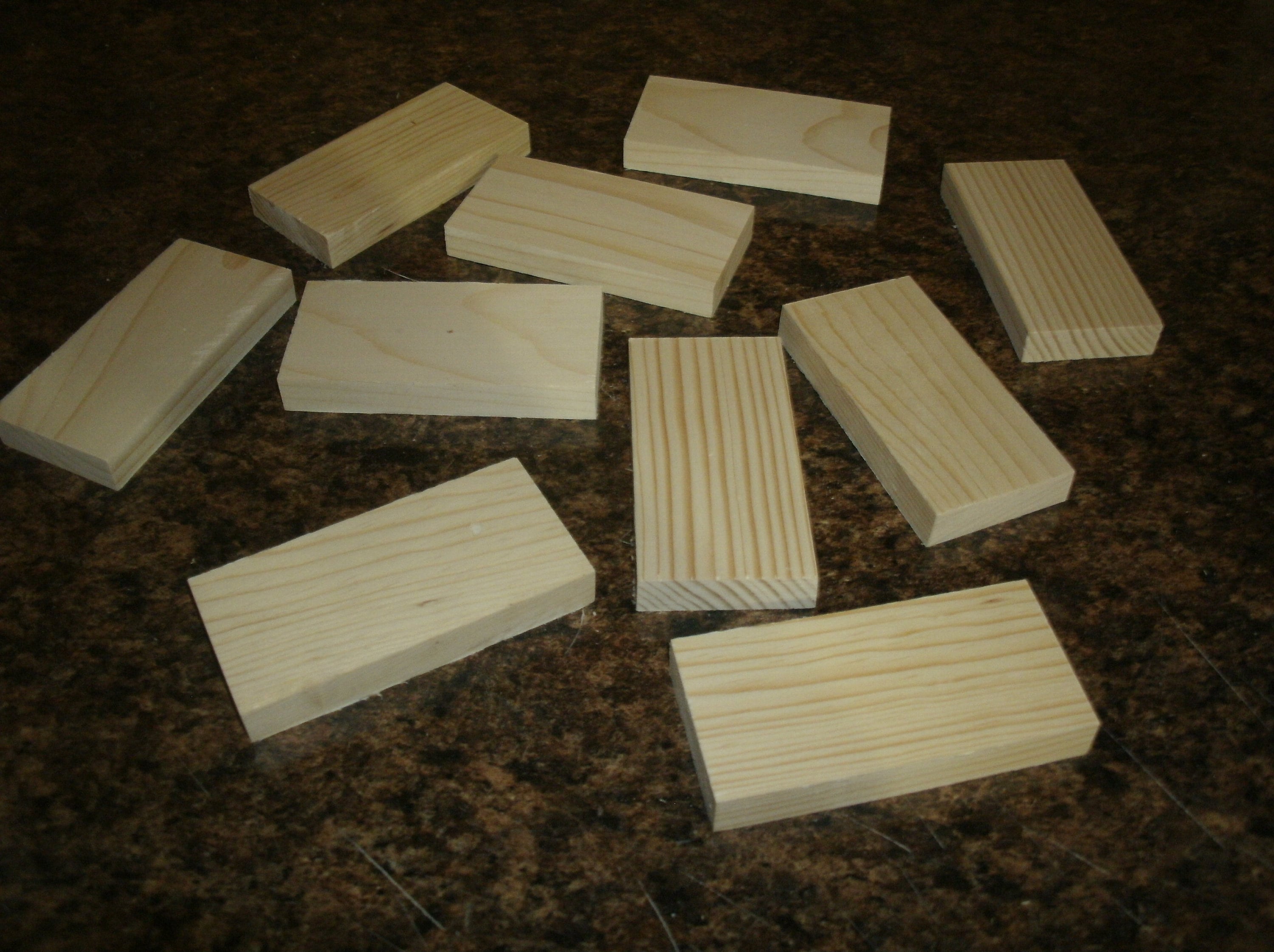 Wooden blocks, 10- 3 1/2 X 1 3/4" unfinished wood blocks, DIY wood ...
