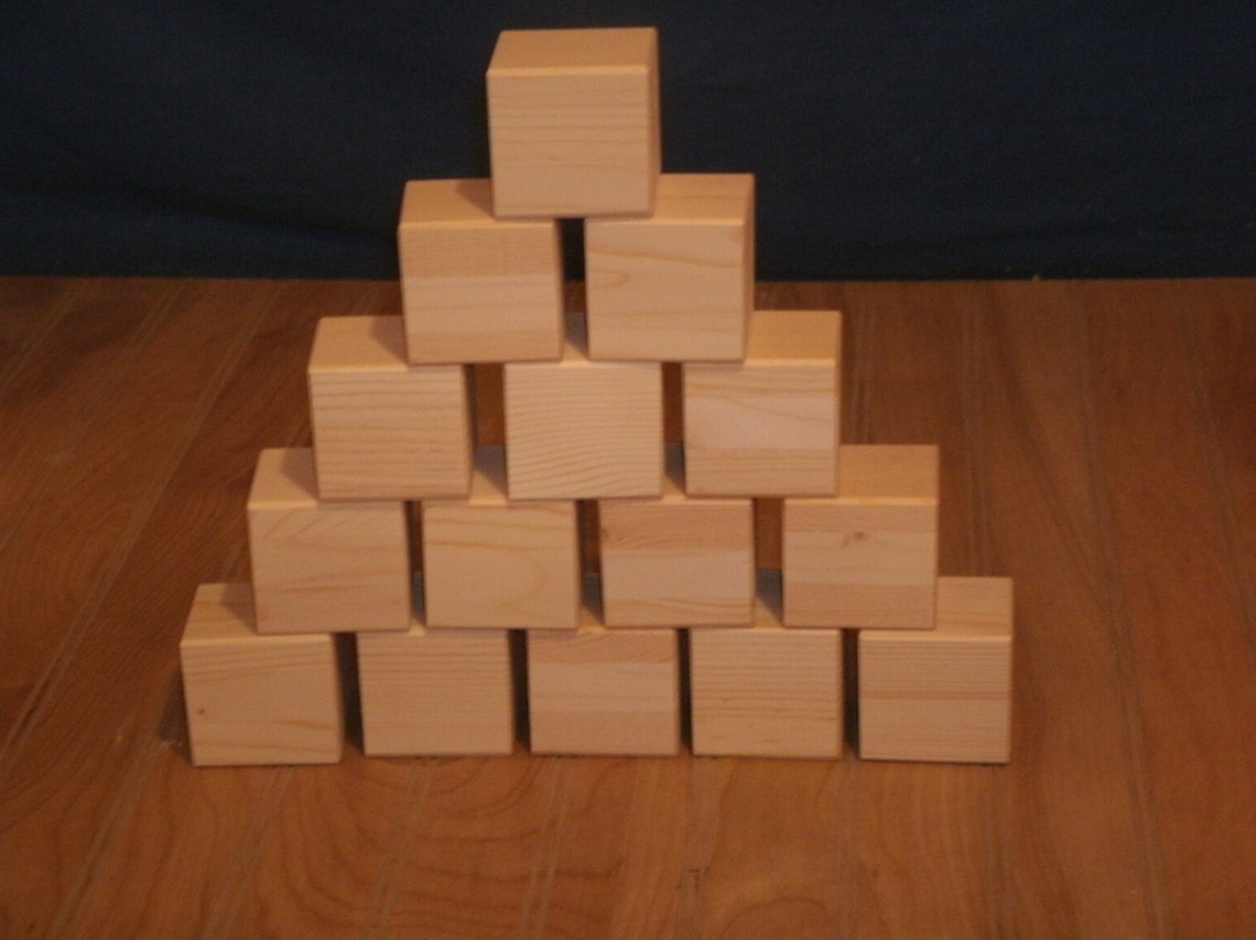 40 Unfinished 2 Wood Blocks Wood Baby Blocks 2 - Etsy