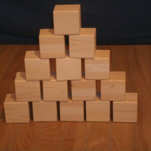 40 Unfinished 2 Wood Blocks, Wood Baby Blocks 2 Square, Craft Blocks ...