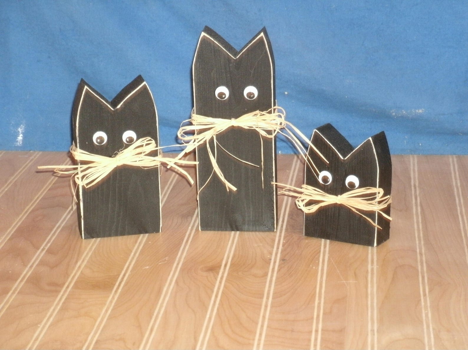Black Cat-rustic Black Cat-wooden Cat-rustic Black - Etsy