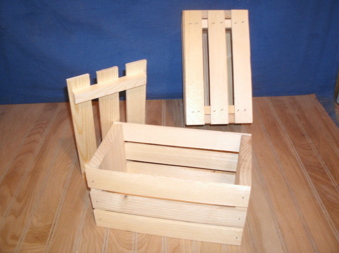 10" Wood Crate, Wooden Crate With Lid, Wood Gift Crate, Gift Box With ...