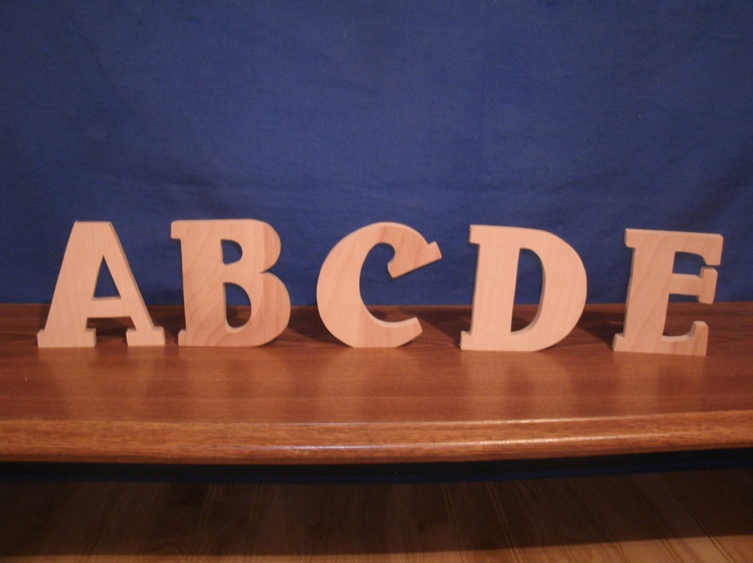 3" Wooden Letters, Wooden Letters 3/4" Thick, Style 2 Wood Nursery ...