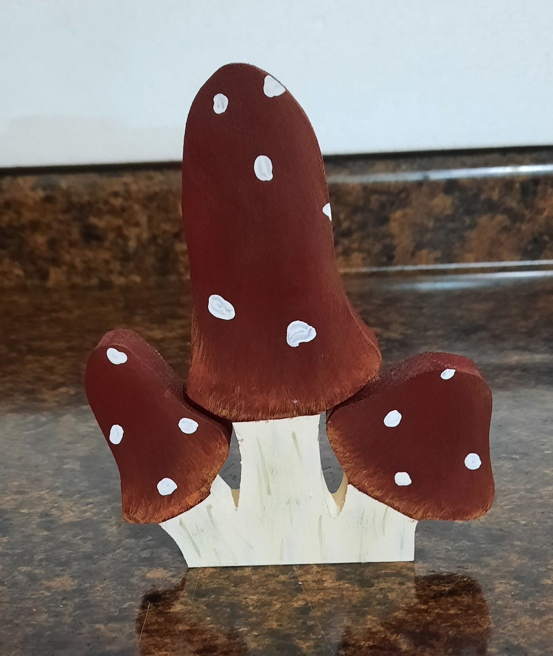 Mushroom, Triple Head Mushroom, Wooden Mushroom Cutouts, Unfinished ...