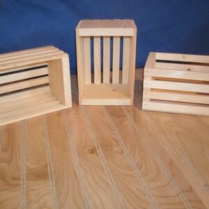 5 Small Wooden Crates, Wood Crate, Wooden Storage Crate, Small Slatted ...