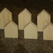 6 Small Unfinished Wood House Shapes, Wooden House, Wooden Blocks, Wood ...