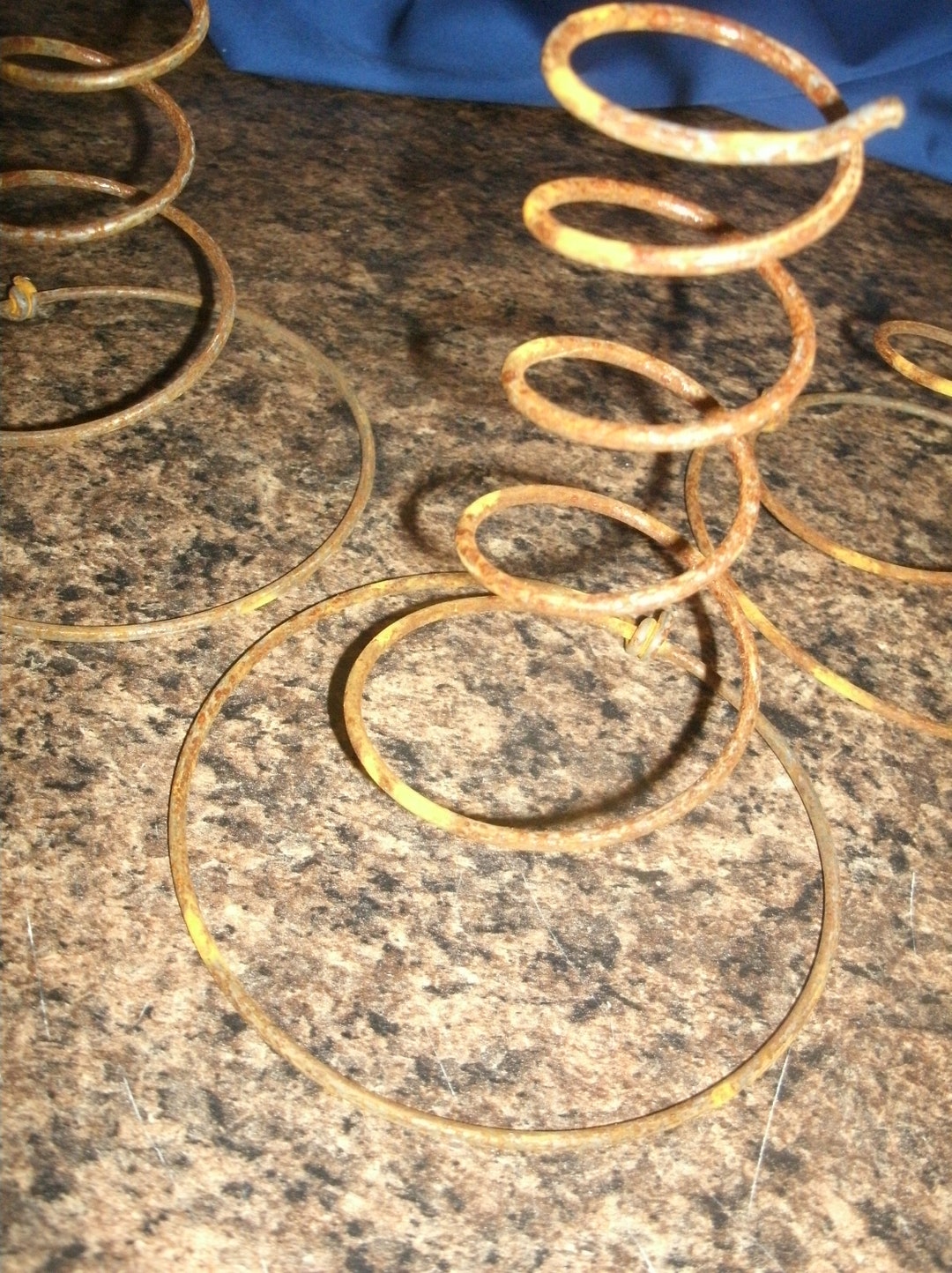 3 Piece Set of Rusty Coiled Bed Springs, Vintage Bed Springs, Rusty Bed ...