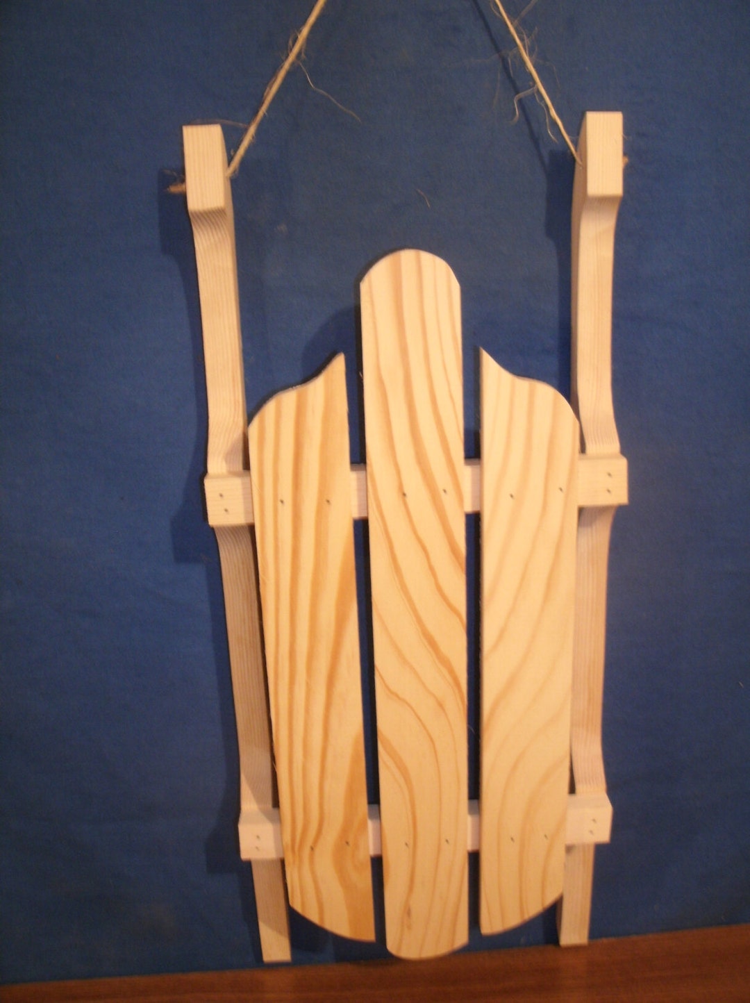 Rustic Country Wood Sled, Wooden Sled, Unfinished Wooden Sled, Wood ...