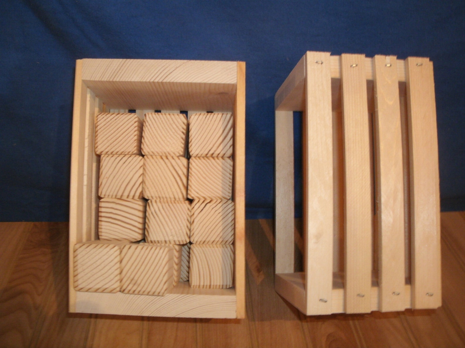 Unfinished Wood Blocks,26 Wood Baby Blocks 1 1/2" Square With Wood ...