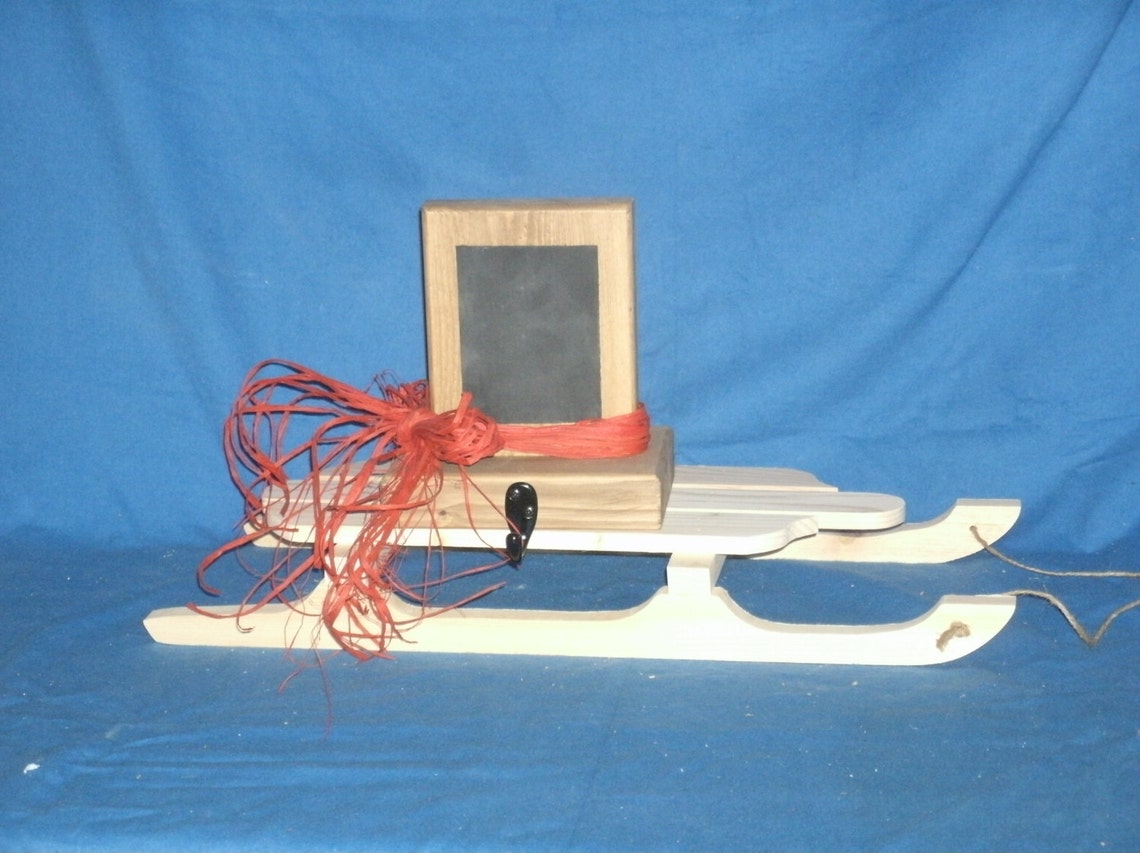 Rustic Country Wood Sled, Wooden Sled, Unfinished Wooden Sled, Wood ...
