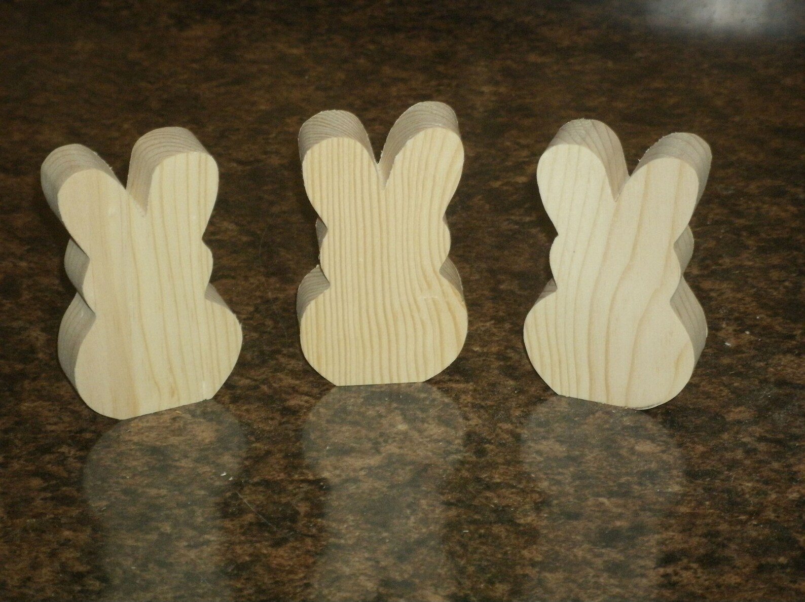 3 LARGE Unfinished Wood Easter Bunny or Easter Eggs Wooden - Etsy