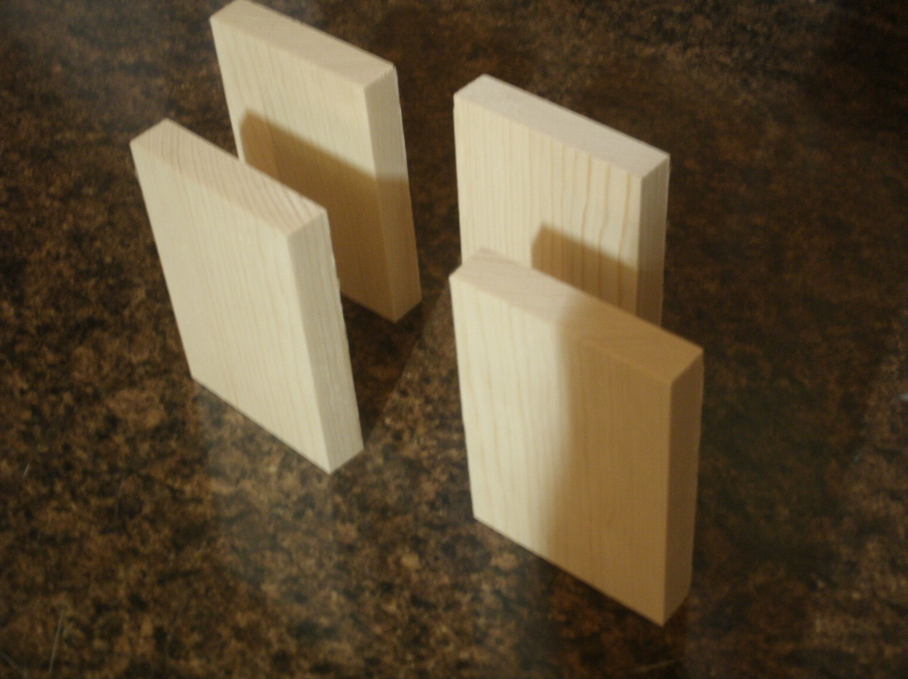 10 or 20 LARGE 4" or 5" Unfinished Wood Blanks, Tier Tray Wooden Blanks ...