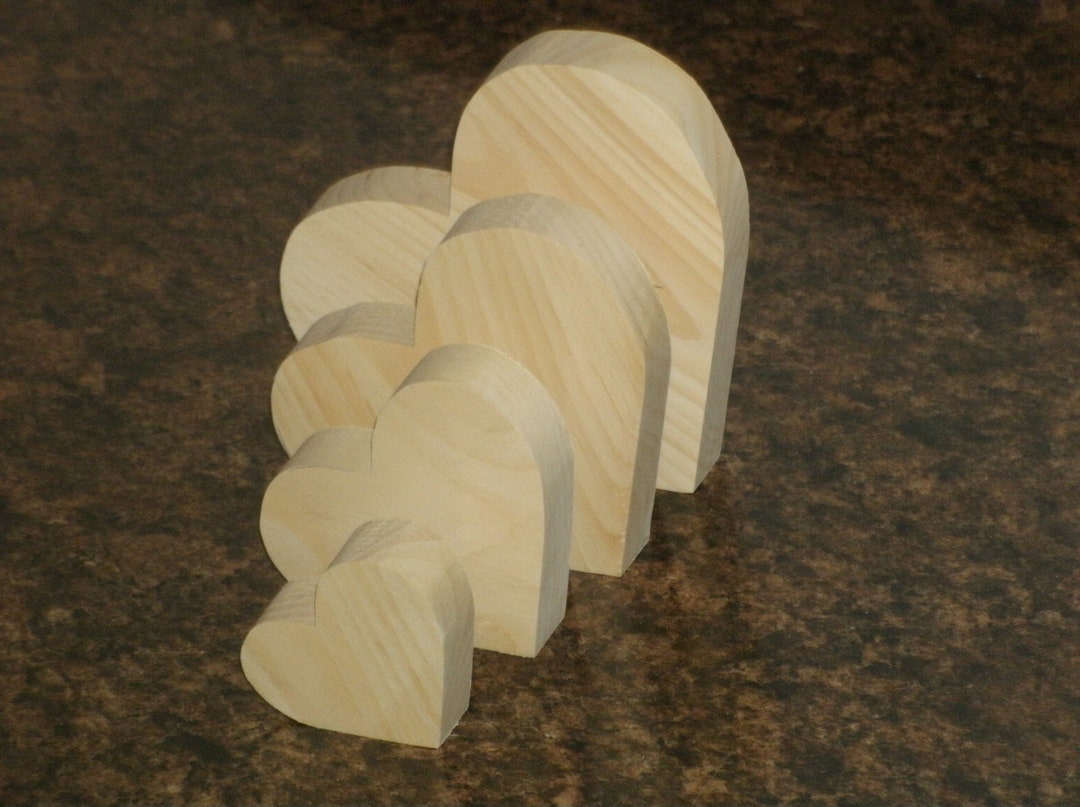 Unfinished Wood Heart, Wooden Heart, Wooden Heart Cutouts, Tier Tray ...