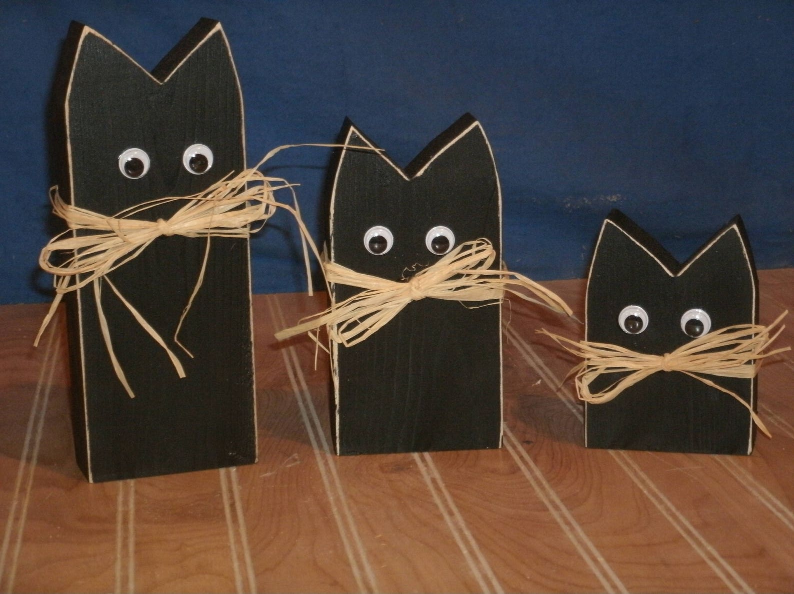 Black Cat-rustic Black Cat-wooden Cat-rustic Black - Etsy