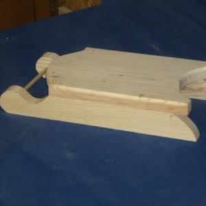 Wooden Sled, Unfinished Wooden Sled, Small Wooden Sled, Decorative ...