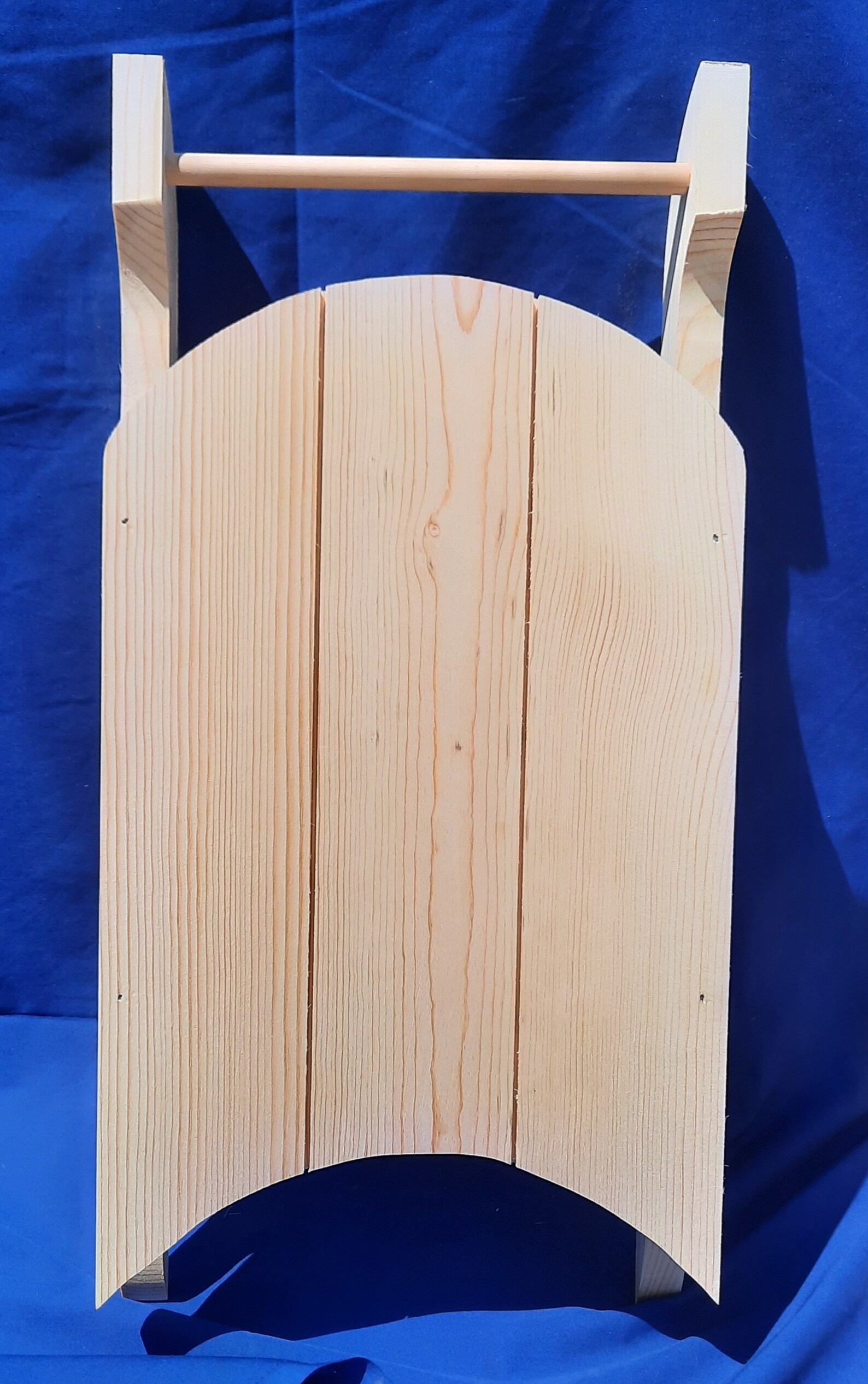 Wooden Sled, Dowel Handle, Unfinished Wooden Sled, Large Wooden Sled ...