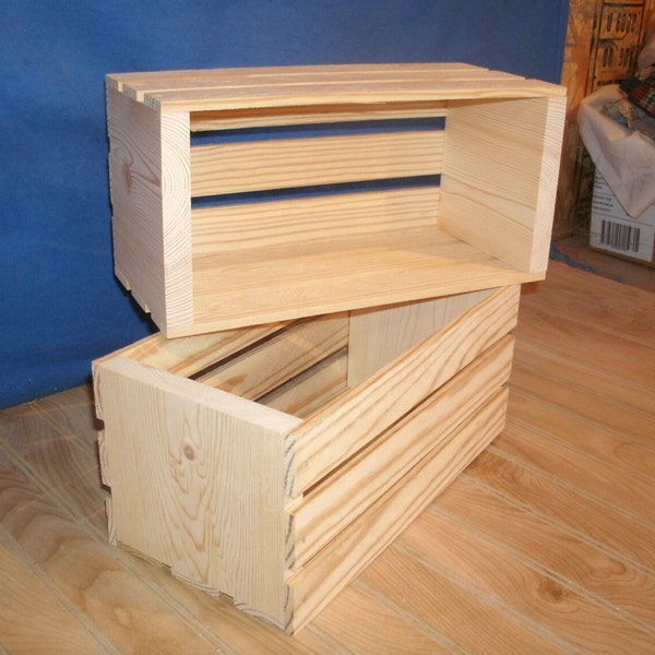 Wooden Storage Crate - Etsy
