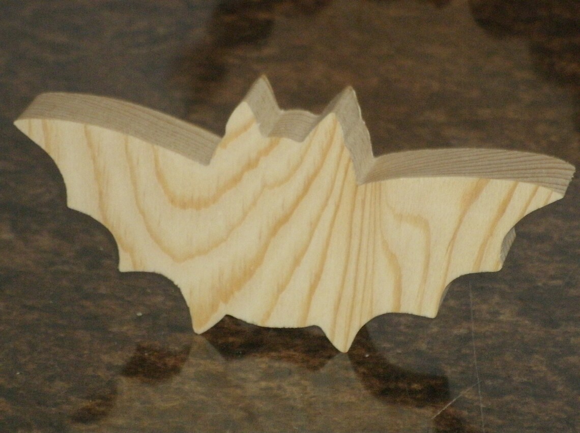 10 or 20 Unfinished Wooden BAT Cutouts Wood Bat Bat Shapes - Etsy