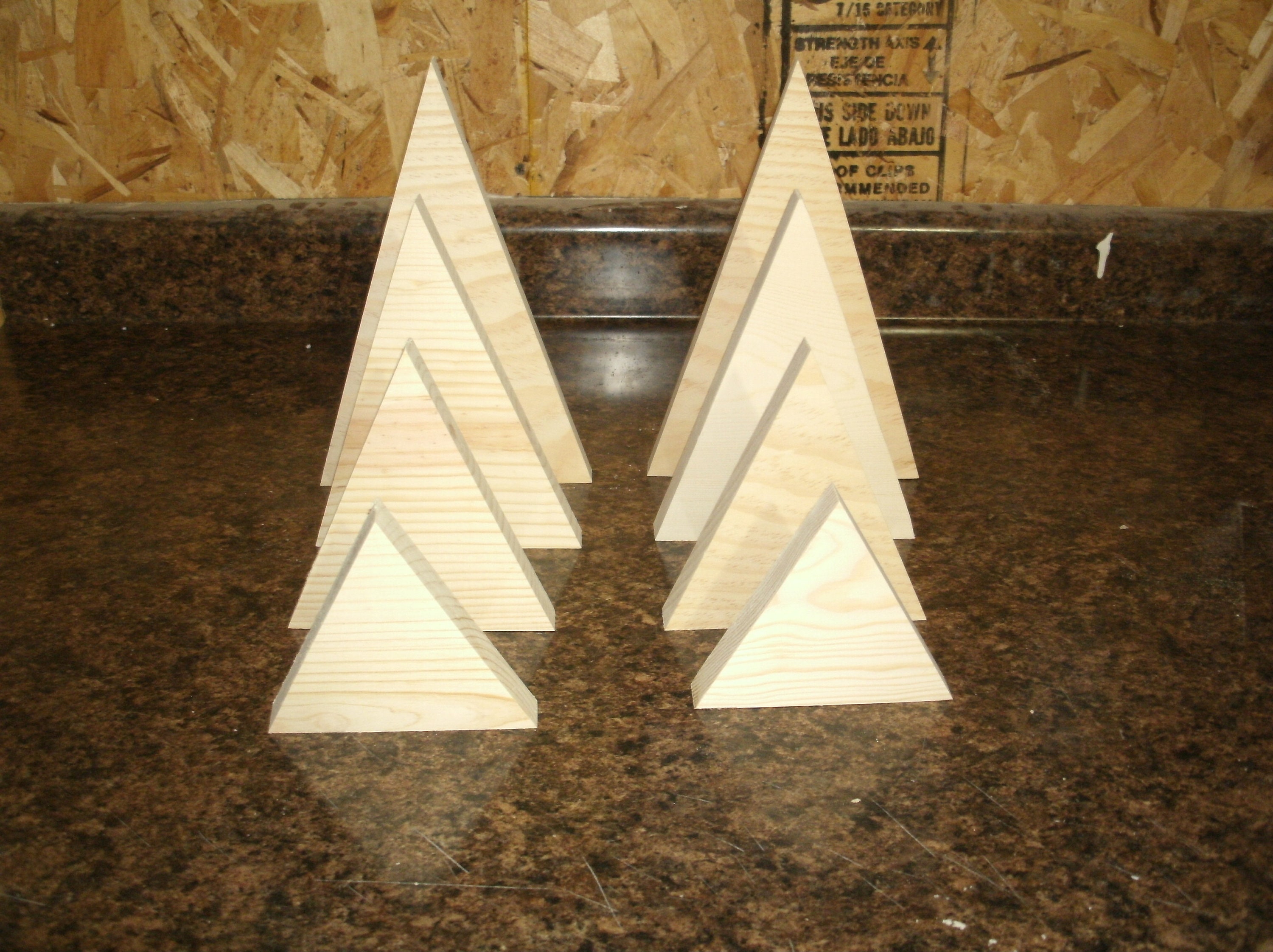 8 Wood Trees Unfinished Wood Tree Shapes DIY Christmas - Etsy
