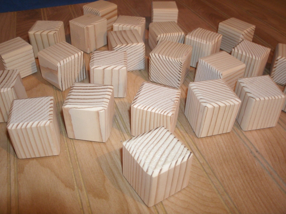 40 unfinished wood blocks 1 1/2 unfinished wooden | Etsy