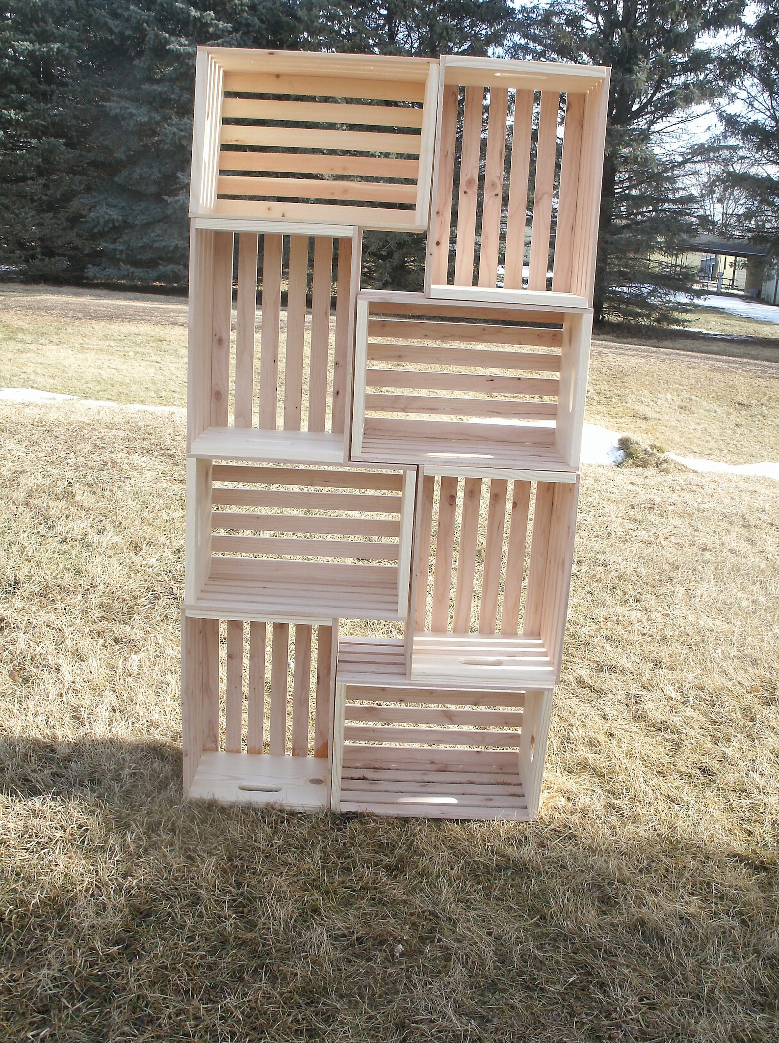 18" Rustic Storage Crate, Rustic Wooden Crate, Wood Crate, Rustic Crate ...