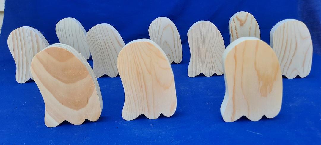 10 or 20 - 3 1/2" Unfinished Wooden Ghost #2 Cutouts, Wood Ghost, Ghost ...