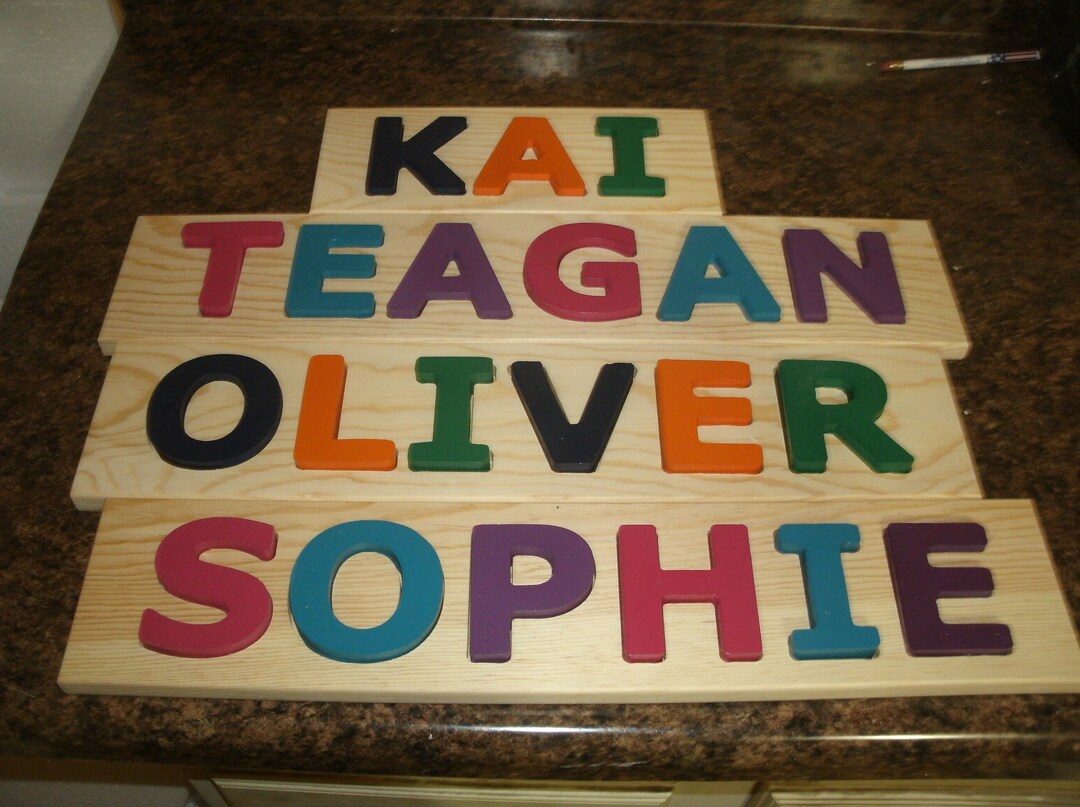 Name Puzzle, Personalized Name Puzzle, Wooden Name Puzzle, Customized ...
