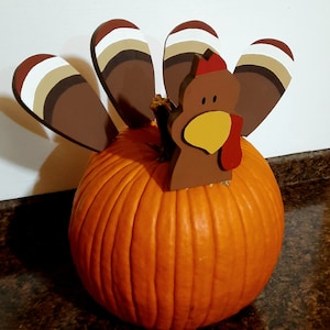 Turkey Pumpkin Poke, Pumpkin Poke Kit, Wooden Turkey Pumpkin Poke Kit ...