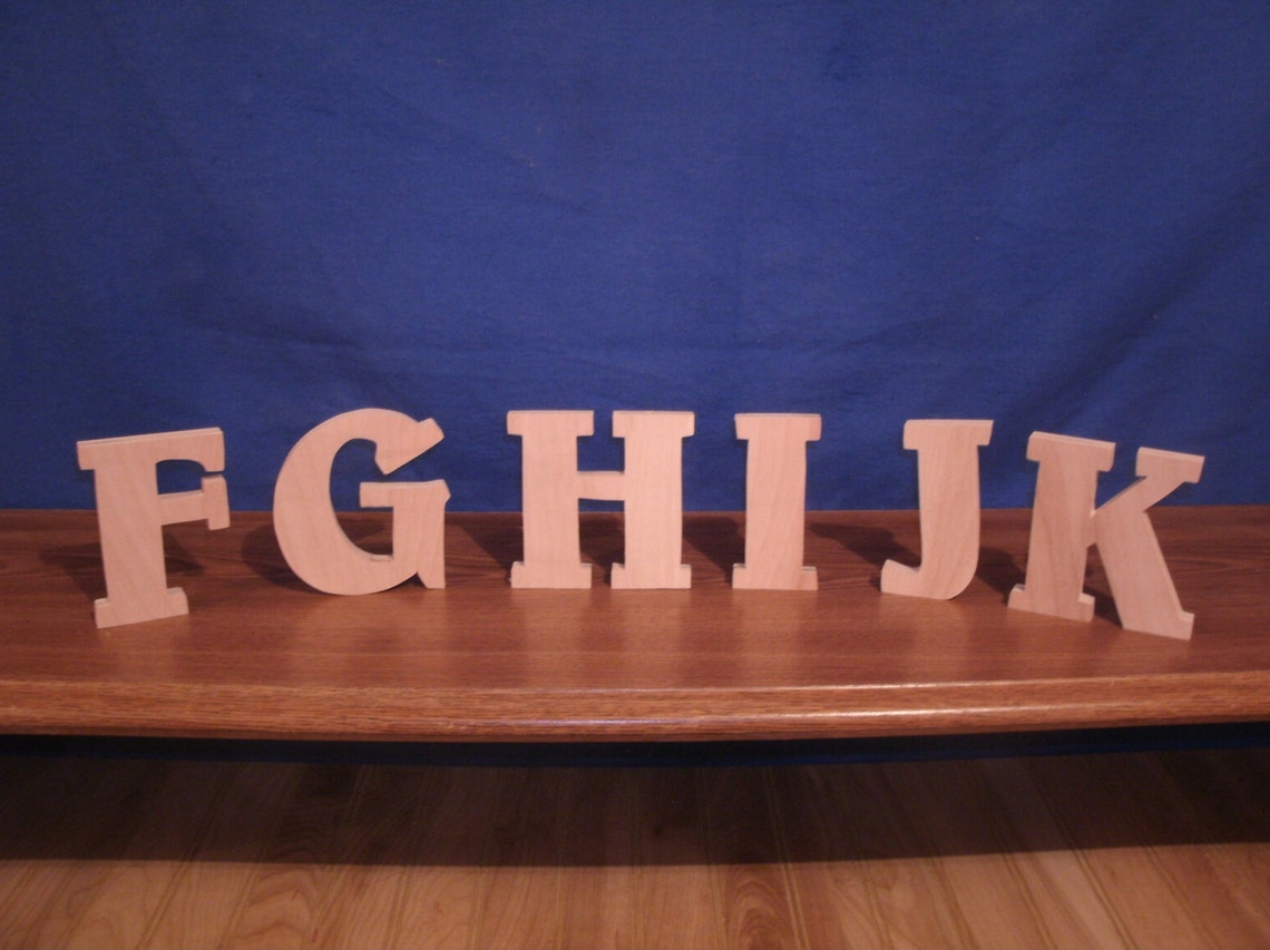 4 Wooden Letters Unfinished Wooden Letters 1/2 - Etsy