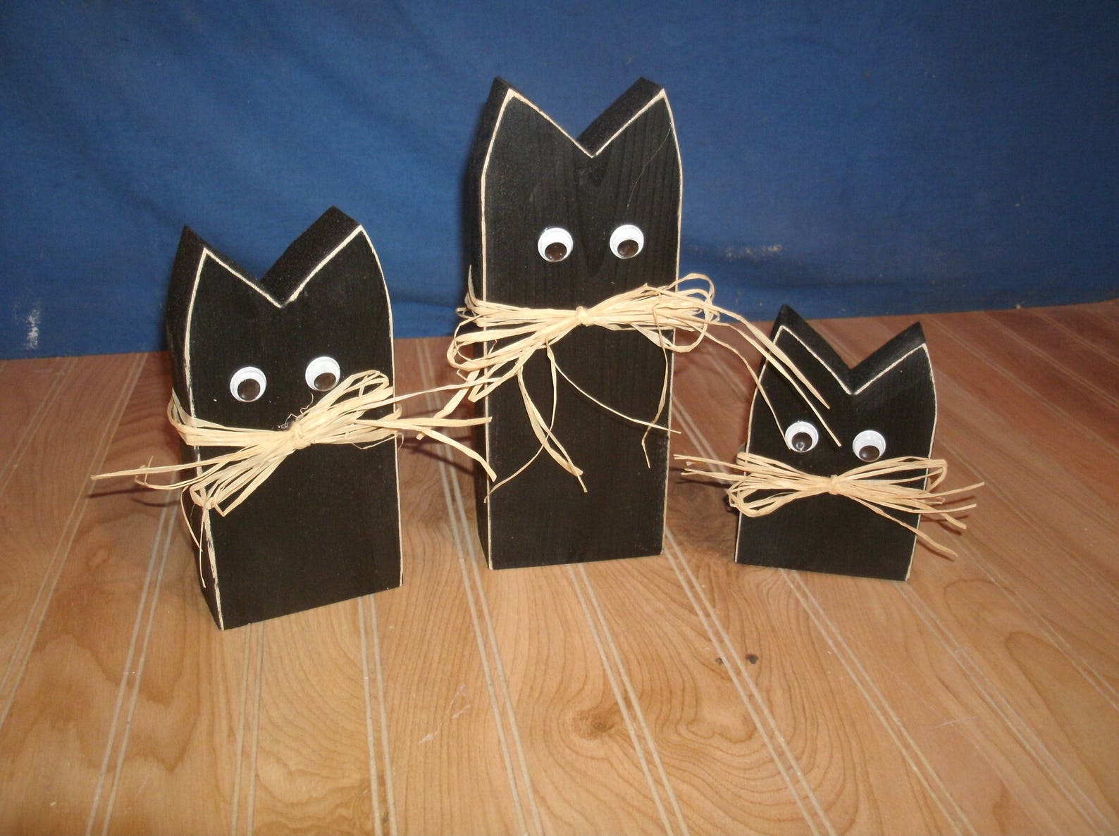 Black Cat-rustic Black Cat-wooden Cat-rustic Black - Etsy