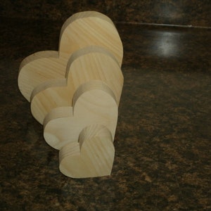 10 or 20 Unfinished Wood Heart, Wooden Heart, Wooden Heart Cutouts ...