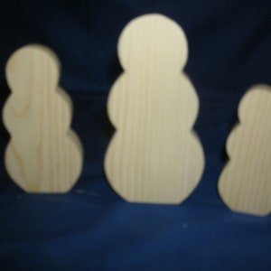 3 PC. SET Snowman # 2, Wooden Snowman, Unfinished Snowman, Snowman ...
