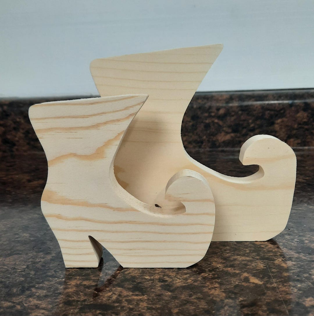 2 Piece FREE STANDING Unfinished Wooden Witch Boot Cutouts, Witch Boot ...