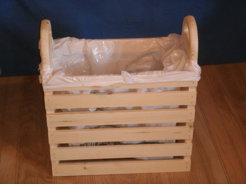 Crate,grocery Bag Trash Can Crate, Wood Crate, Wooden Crate, Wooden ...