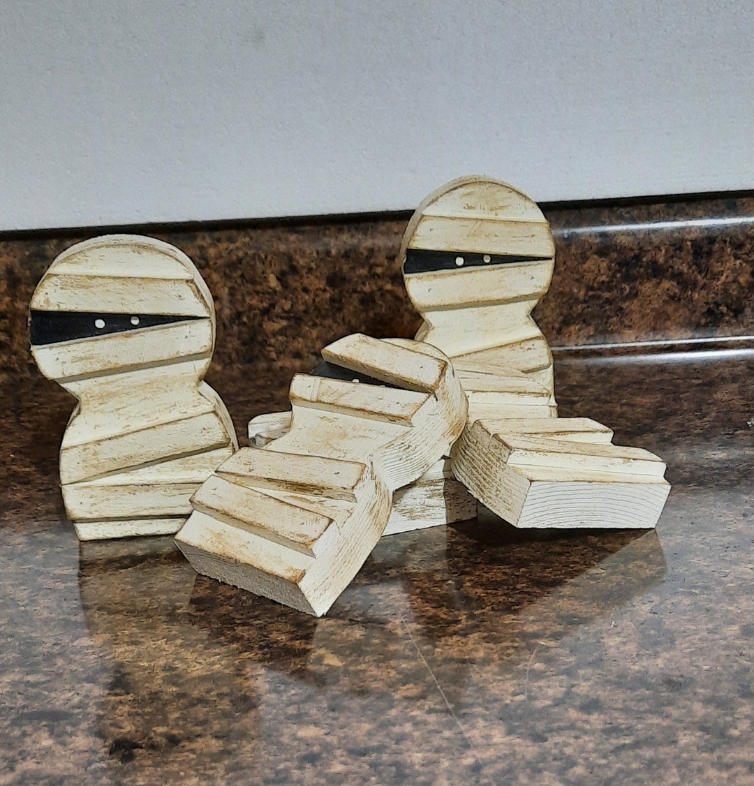 Wooden Mummy Cutouts, 4 1/2" Wood Mummy, Wood Mummy Shape Mummy Shapes ...