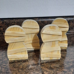 10 or 20 Unfinished Wooden Mummy Cutouts, Wood Mummy, Mummy Shapes ...