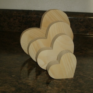 10 or 20 Unfinished Wood Heart, Wooden Heart, Wooden Heart Cutouts ...