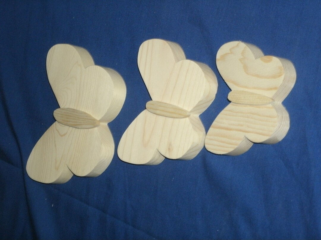 1 or 3 Unfinished Wooden Butterflies, Wooden Butterfly Shape ...