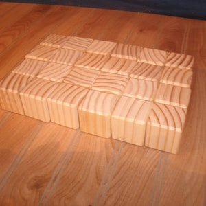 40 Unfinished Wooden Blocks,wood Blocks 1 1/2", Baby Blocks, Wood Baby ...
