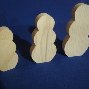 3 PC. SET Snowman # 2, Wooden Snowman, Unfinished Snowman, Snowman ...