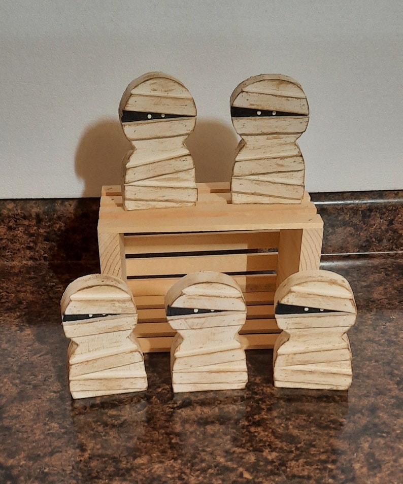 Wooden Mummy Cutouts, 4 1/2" Wood Mummy, Wood Mummy Shape Mummy Shapes ...