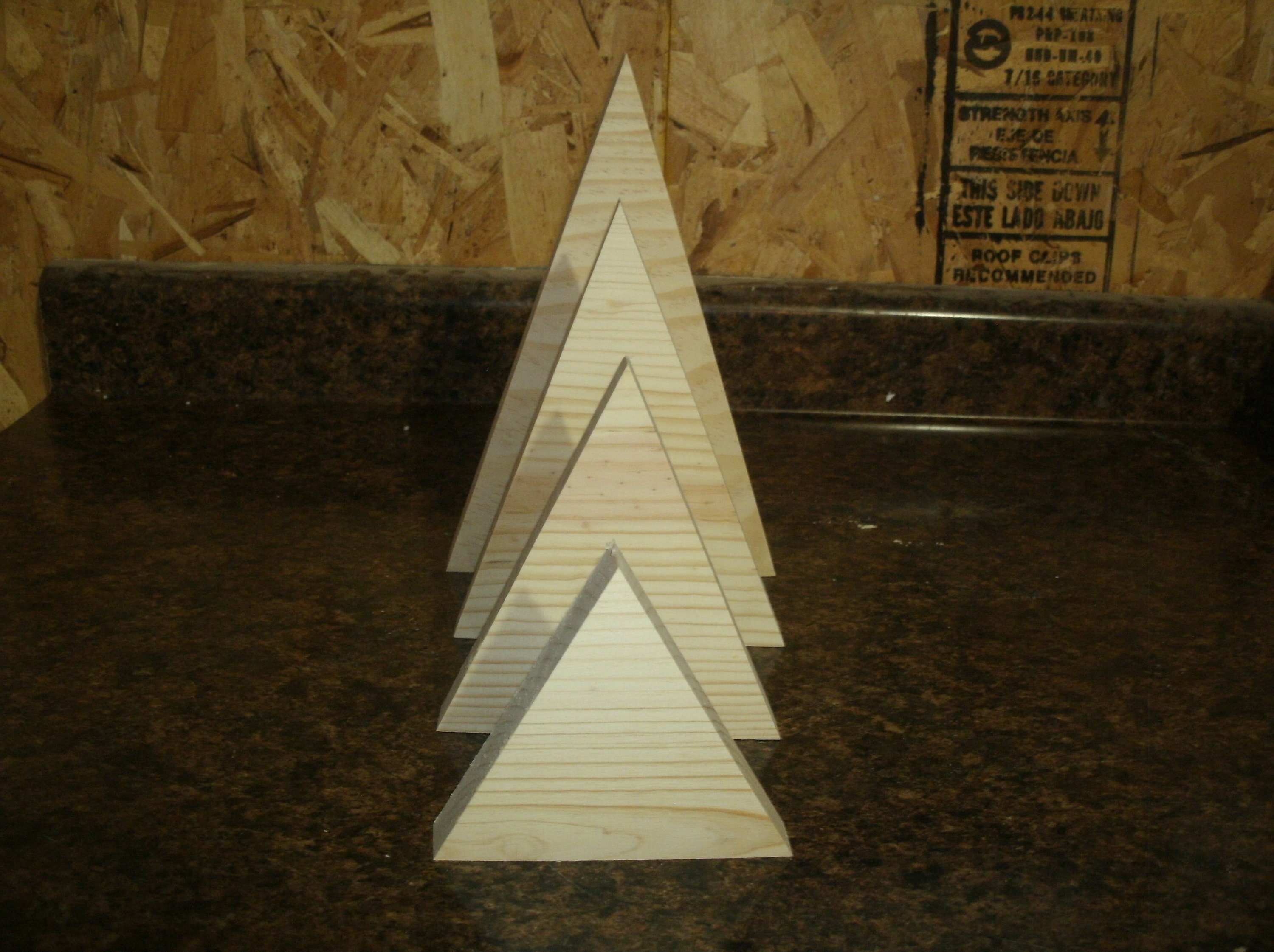 4 Wood Trees Unfinished Wood Tree Shapes DIY Christmas - Etsy
