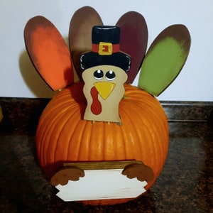 Pilgrim Turkey Pumpkin Poke, DIY Pumpkin Poke Kit, Large Turkey Pumpkin ...