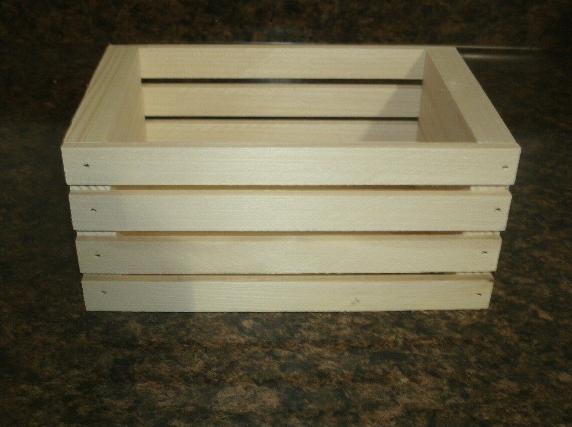 6 a Unfinished Wooden Crates Small Wood Crate - Etsy