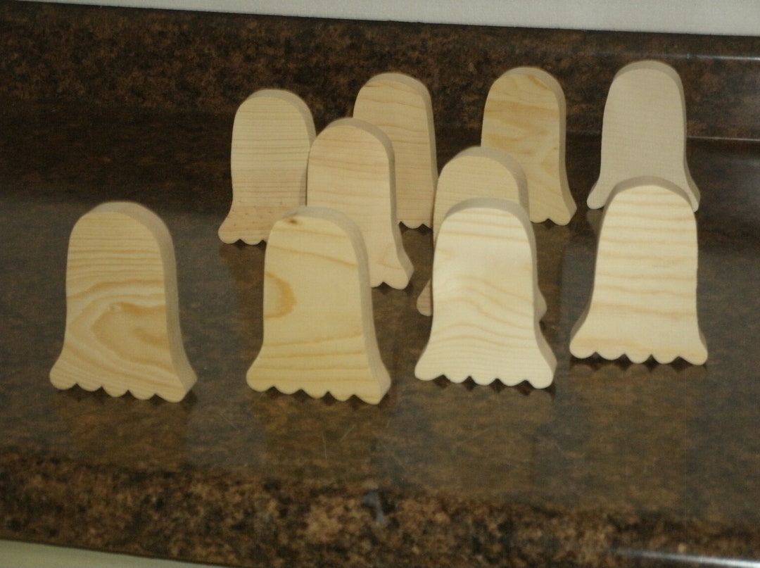 10 or 20 Unfinished Wooden Ghost 1 Cutouts, Wood Ghost, Ghost Shapes ...