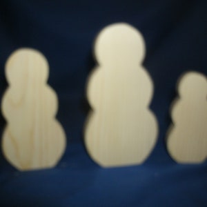 3 PC. SET Snowman # 2, Wooden Snowman, Unfinished Snowman, Snowman ...
