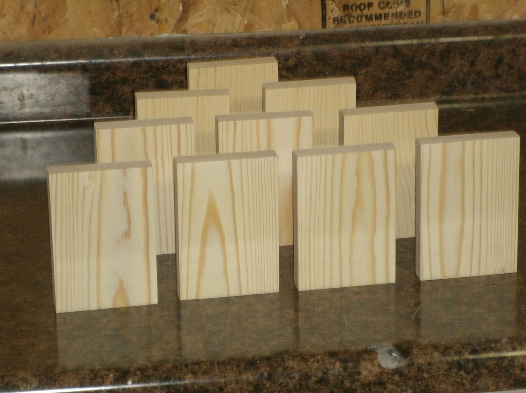 10 or 20 LARGE 4" or 5" Unfinished Wood Blanks, Tier Tray Wooden Blanks ...