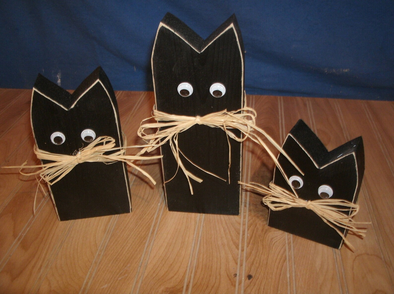 Black Cat-rustic Black Cat-wooden Cat-rustic Black - Etsy