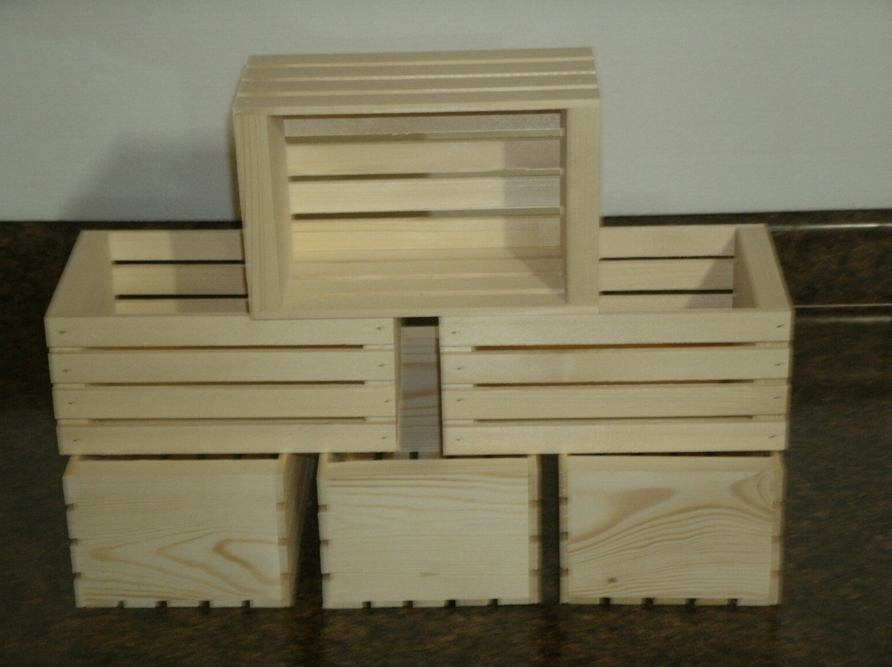 6 a Unfinished Wooden Crates Small Wood Crate - Etsy